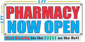 PHARMACY NOW OPEN Banner Sign NEW Larger Size Best Quality for the ...