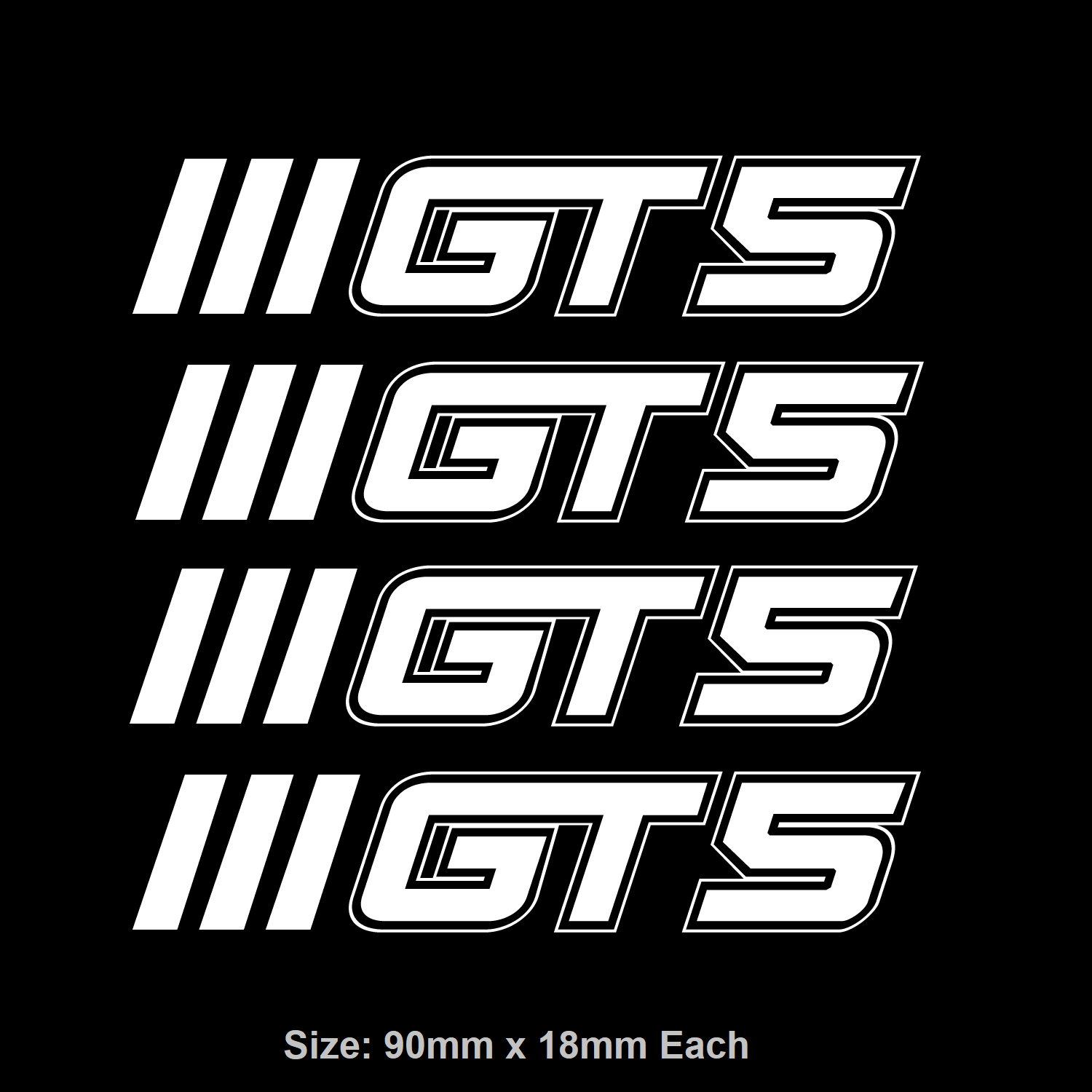 4x WORK GT5 Wheels RIM Decals Sticker Vinyl MANY Colours Available ...