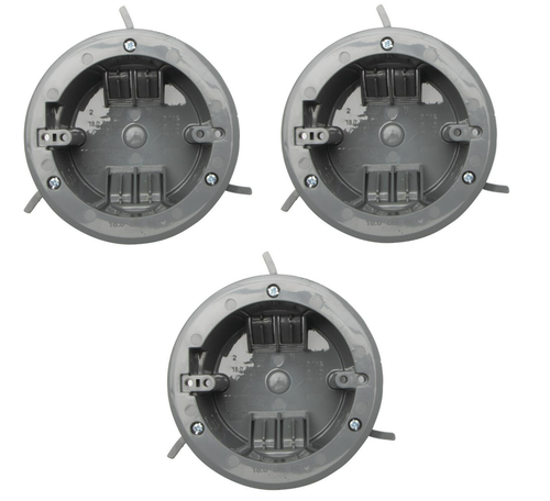 3 PACK 1-Gang 18 Cu. In. PVC round Old Work Electrical Box | eBay