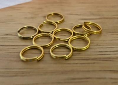 10 Gold Color Base metal 12mm Split Rings Attach Charms to your ...