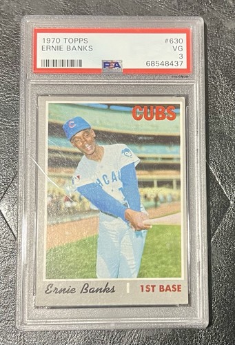 1970 Topps ERNIE BANKS, Chicago Cubs PSA 3= VG, card #630 | eBay