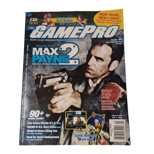 GamePro Magazine Issue 184 January 2004 Max Payne 2 Final Fantasy X-2 ...