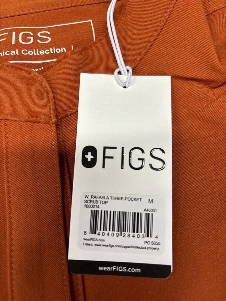Figs Rafaela Three-Pocket Scrub Top Color Burnt Orange Size Medium | eBay