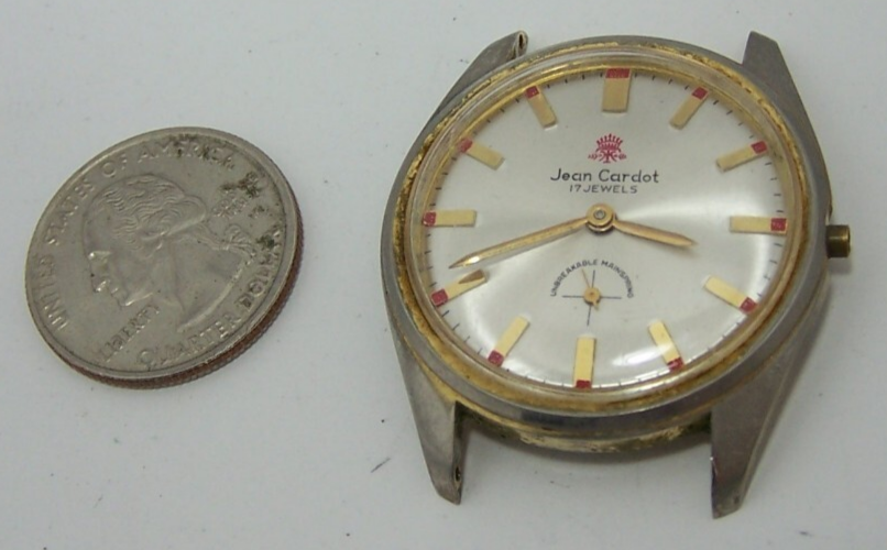 Vintage Men's Jean Cardot Manual Wind Watch for Parts/Repair/Restore ...