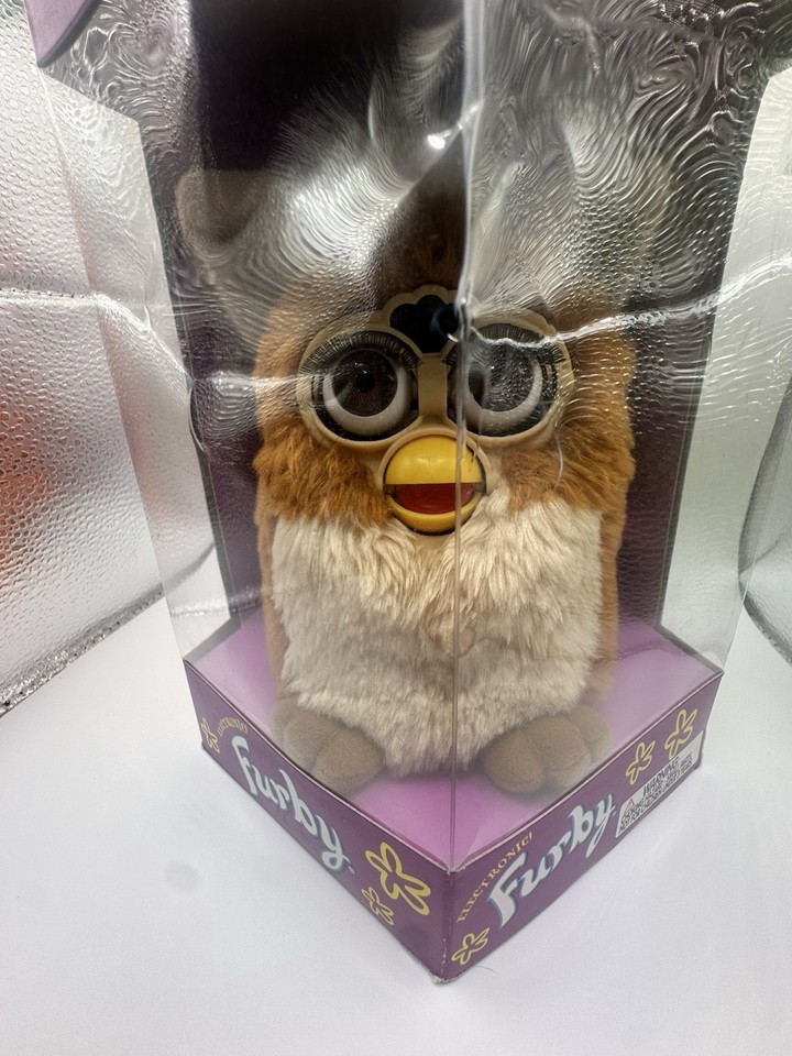 1999 Furby 70-800 - Coffee Tan Brown Fur - Blue Eyes - White Hair NEW ...