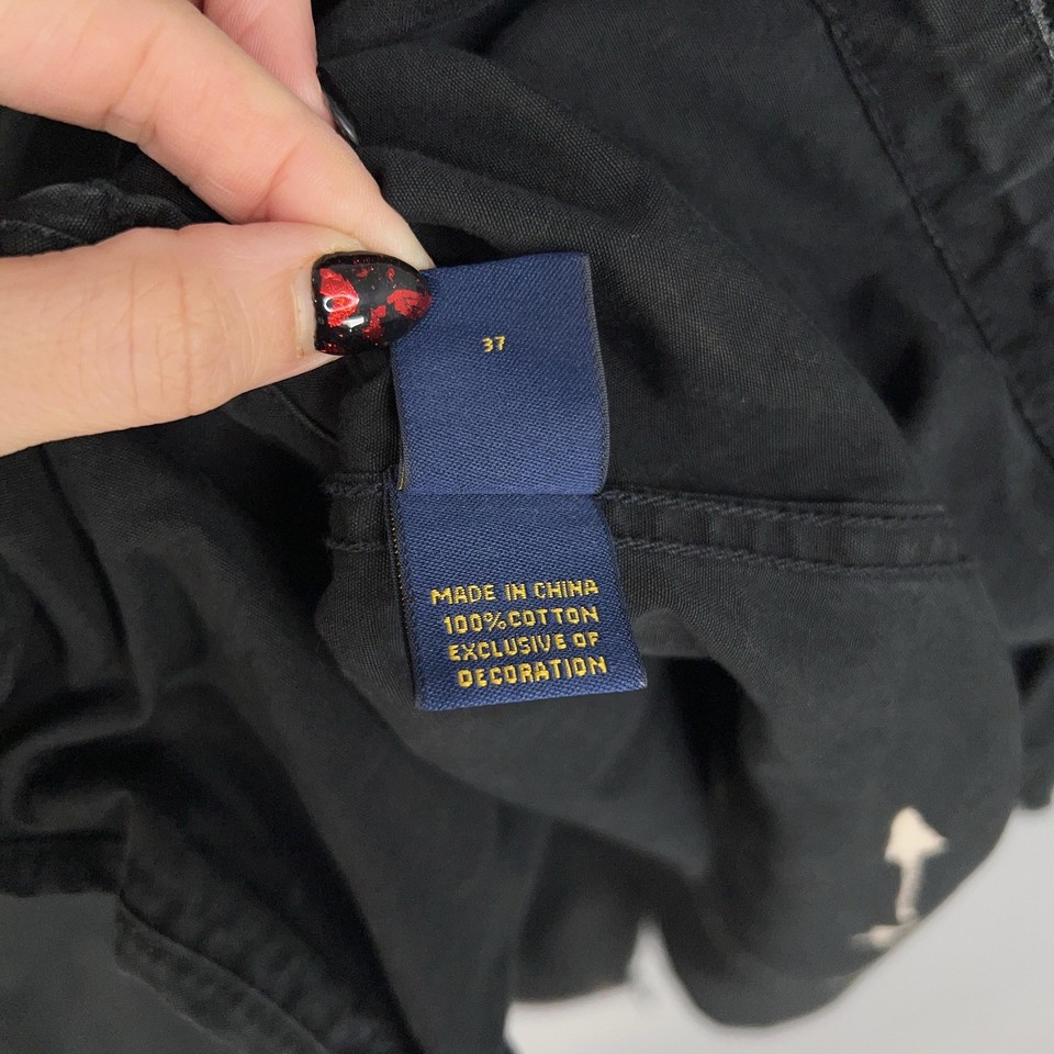 Ralph Lauren Rugby Jacket Mens XL Black Hooded Skull Patch Field Jacket ...