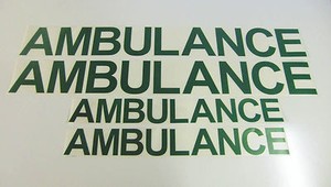 Ambulance vehicle Decal Set - 4x Stickers - ( Medical / Healthcare ...