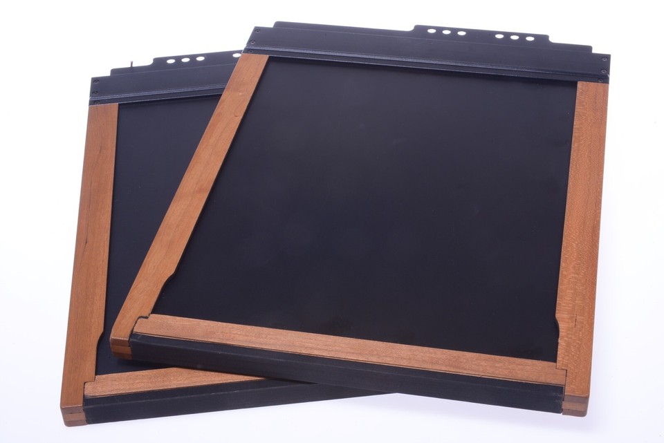 1 CALUMET 810 (CAMBO) 8X10 WOOD CUT FILM SHEET DOUBLE SIDED HOLDERS ...