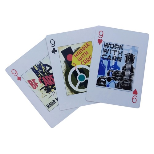 Federal Art Poster Be Careful Playing Card Collage Scrapbook Journal ...