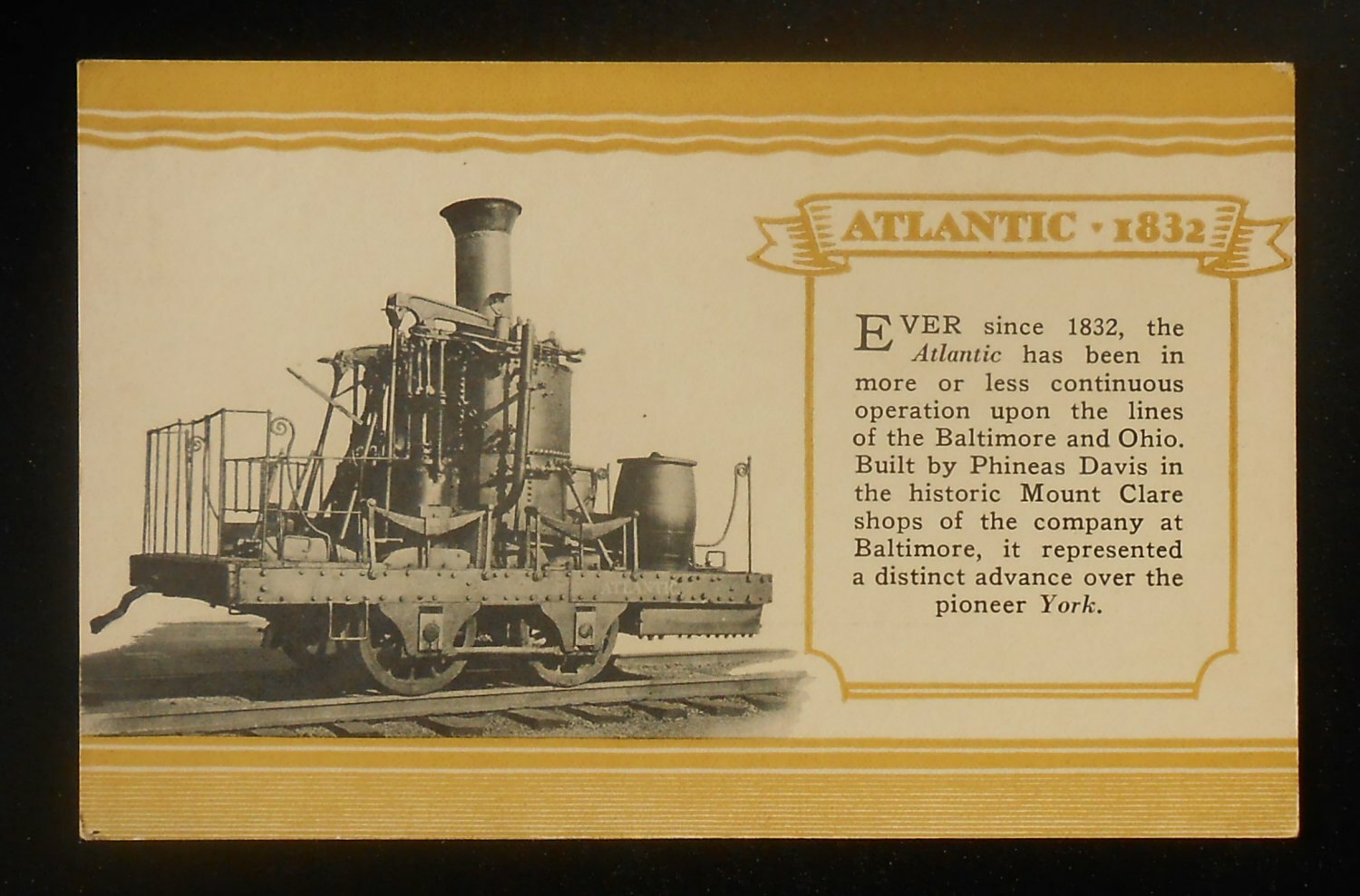 1927 Atlantic Steam Engine 1832 Centenary Pageant Baltimore & Ohio ...