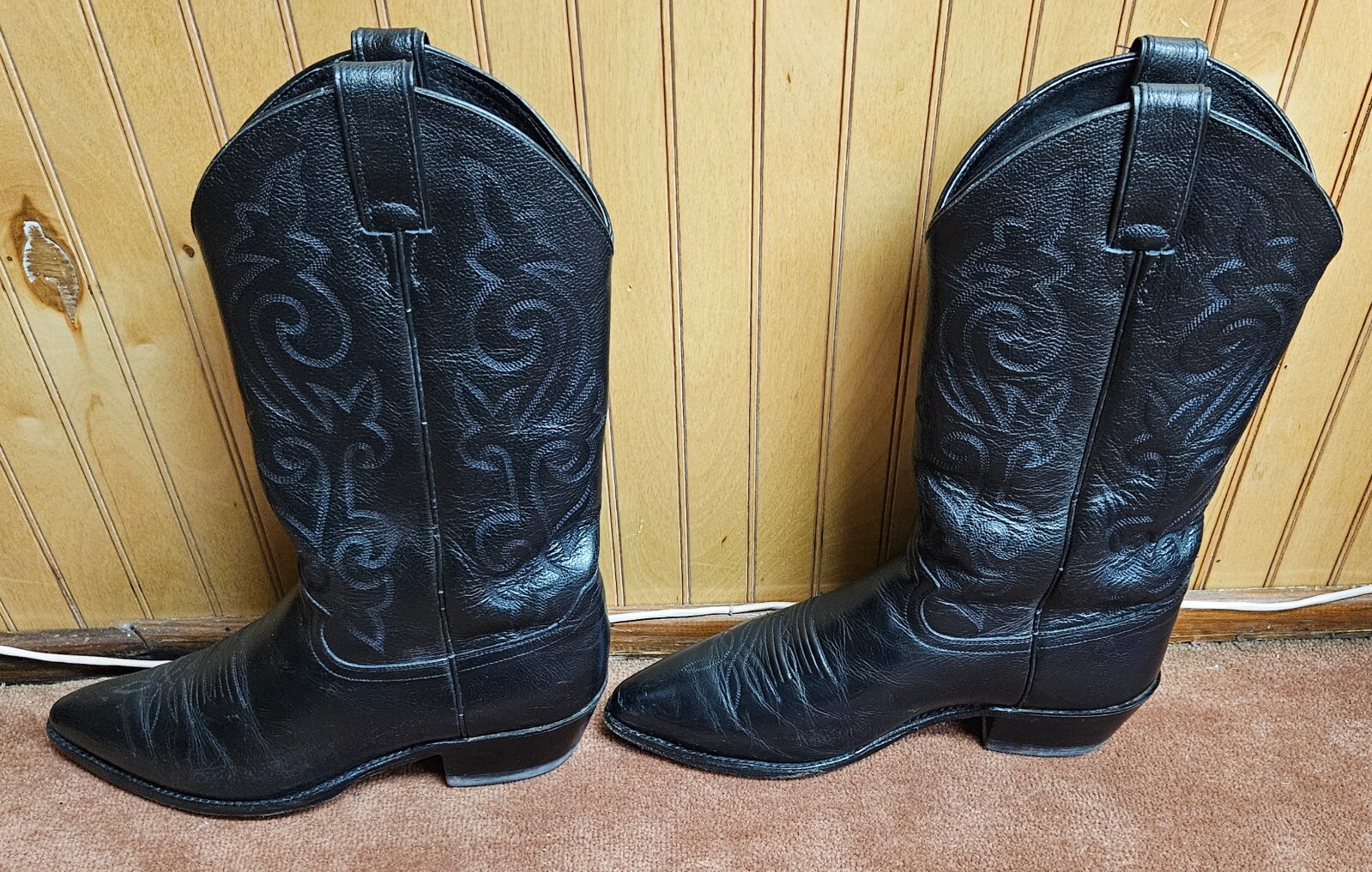 Tony Lama Black / Corona Cowboy Boots 10.5 Men's | eBay