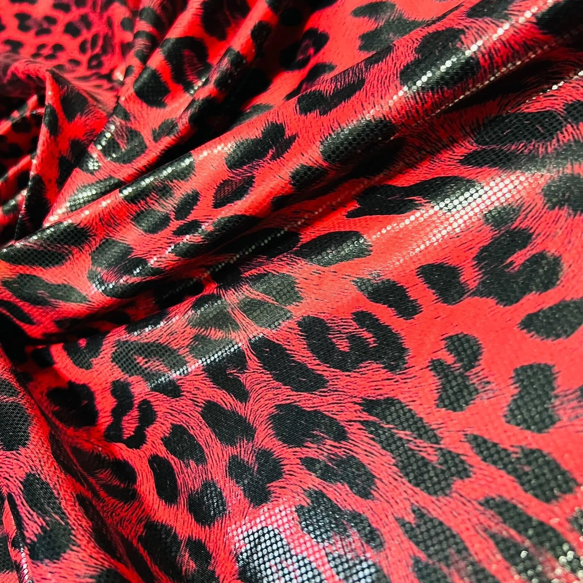 Red Animal Print Fabric