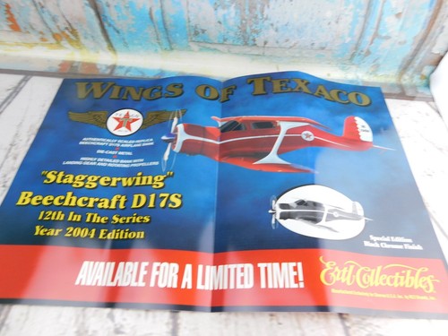 ERTL TEXACO Store Display Sign Poster Wings Of Texaco Staggerwing ...