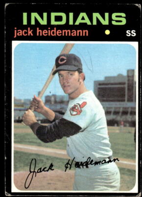 1971 Topps Jack Heidemann #87 Cleveland Indians Baseball Card | eBay