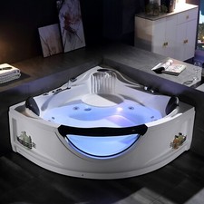 Neptune Wind 60 Whirlpool Bathtub Wi60t - Lovely Corner Tub White Drain ...