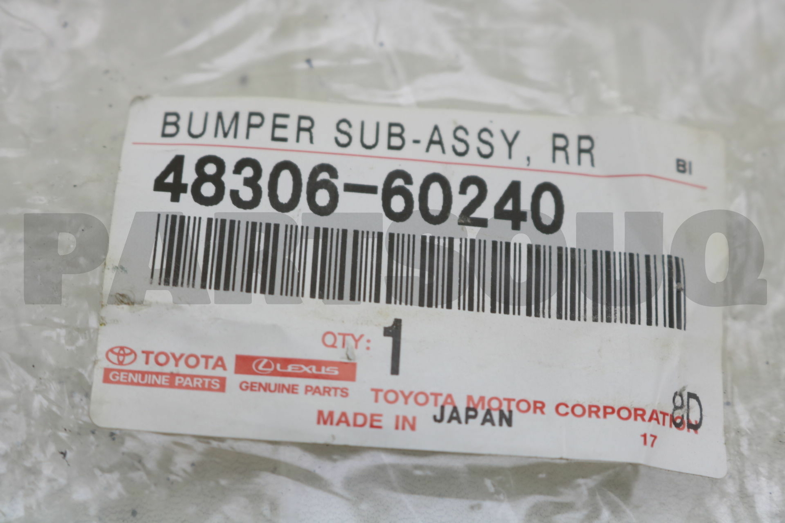 4830660240 Genuine Toyota BUMPER SUB-ASSY, REAR SPRING, RH 48306-60240 ...