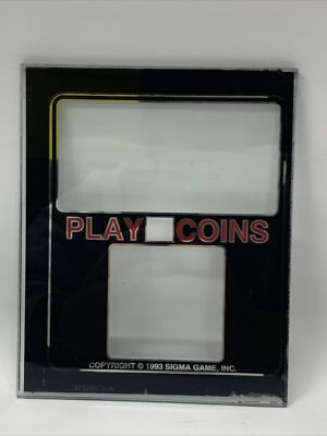 Sigma Games "Play Coins" Slot Machine Glass Credit Meter Glass 411006 ...