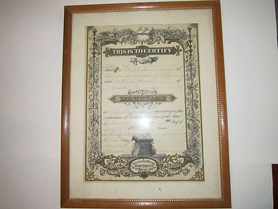 1880'S KANSAS MARRIAGE CERTIFICATE - AUTHENTIC - FRAMED - 15" X 12 ...