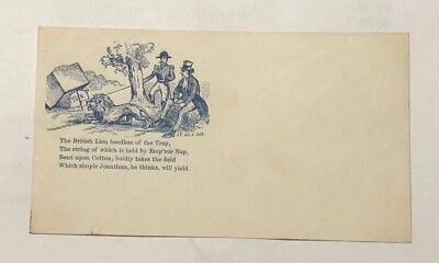 Rare Unused Civil War Patriotic Cover ” The British Lion Heedless Of ...