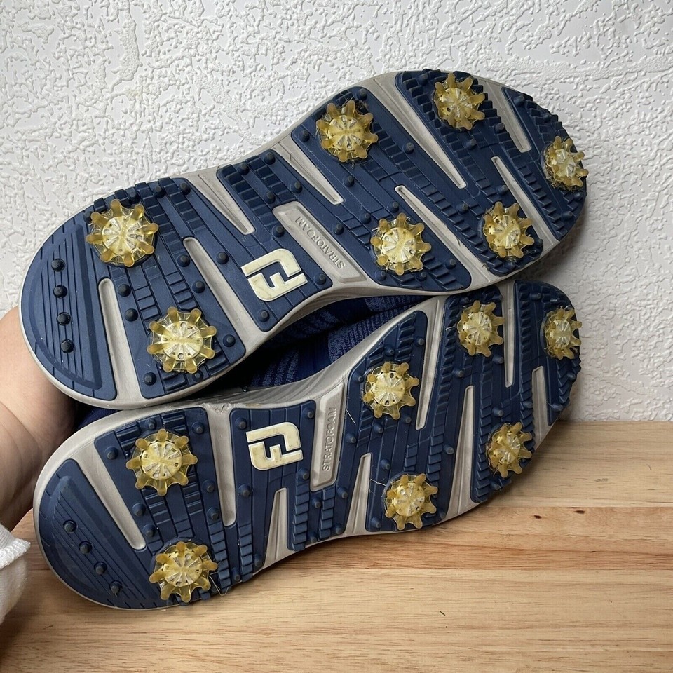 FootJoy FJ Hyperflex 51082 Lace Up Golf Sneakers Men Size 9W Blue Knit ...