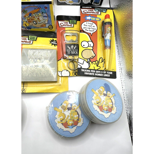 Lot of 13 The Simpsons Collectibles NEW: Cards, Talking Homer, Keychain ...