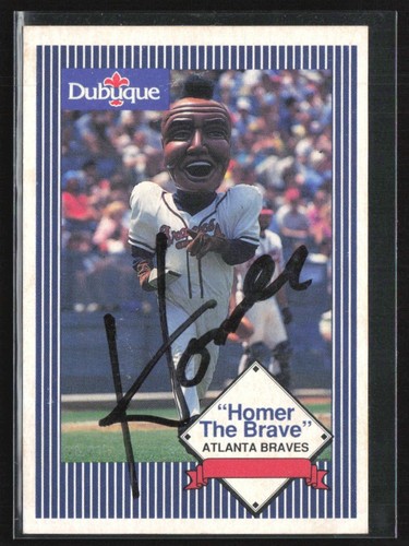 Homer the Brave 1991 Dubuque Auto B Atlanta Braves | eBay