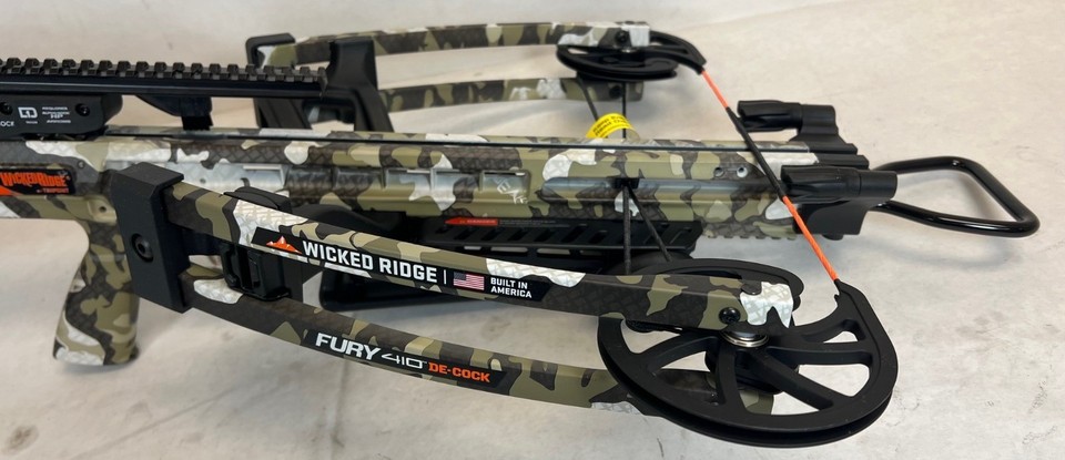 Wicked Ridge Fury 410 De-Cock Crossbow w/Rangemaster 100 Scope- FREE S ...