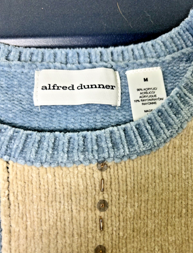 Alfred Dunner Women's Color Block Sweater Crewneck "Ice Queen" $68 NWT ...