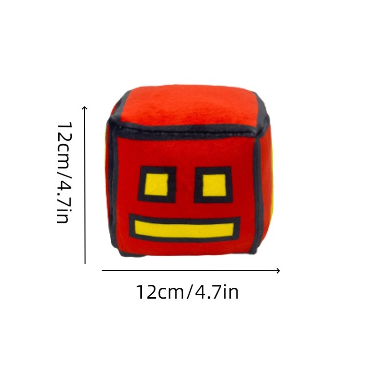 Cute Short Plush Geometry Dash Toy For Kids Comes In Multiple Colors ...