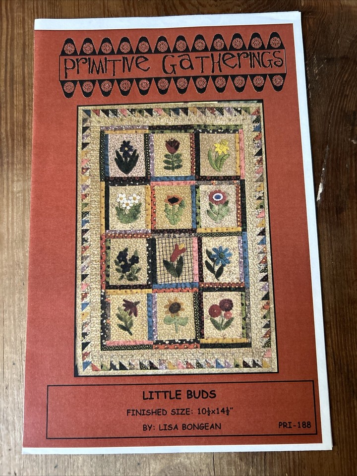 LITTLE BUDS Miniature Applique Quilt Pattern by Primitive Gatherings | eBay