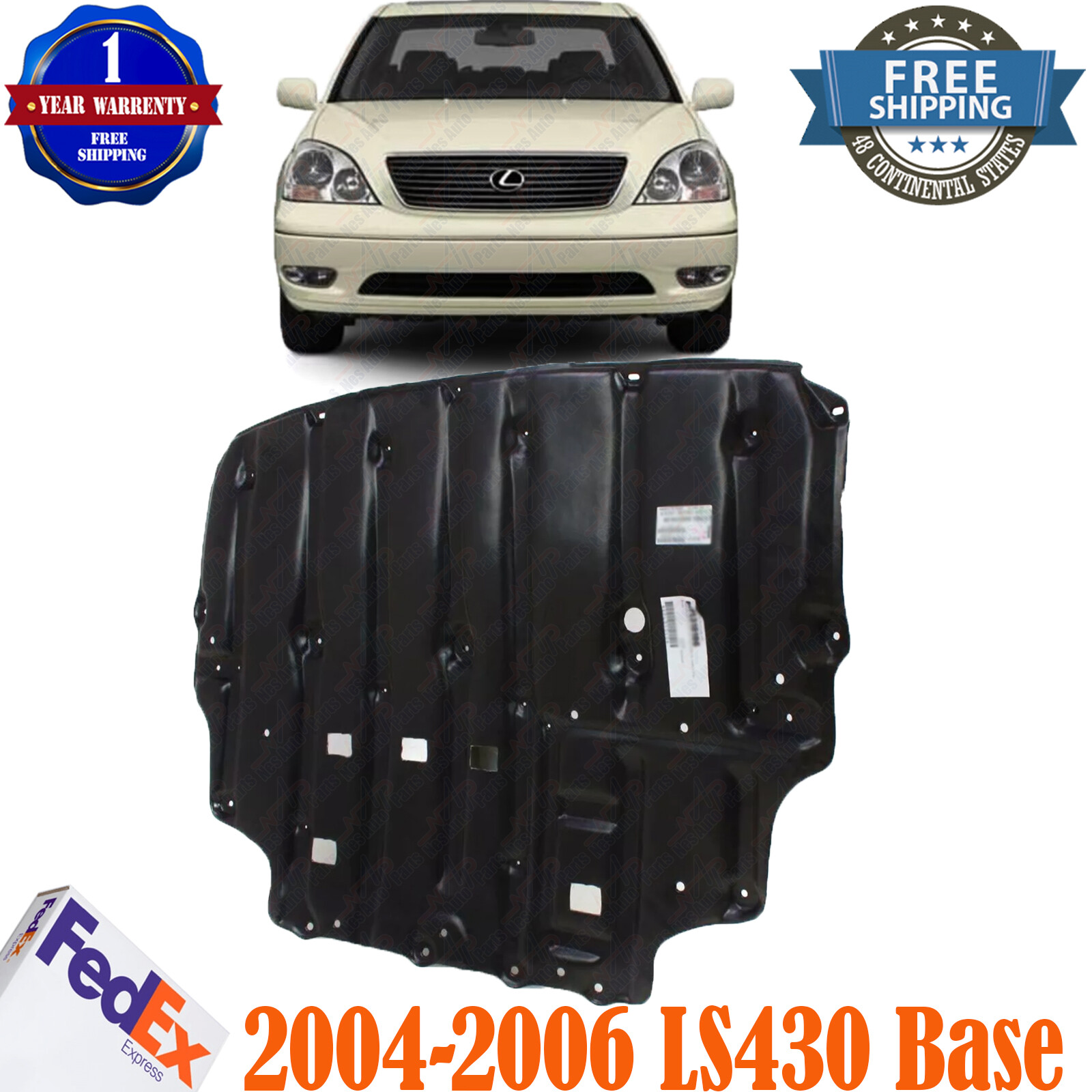 New Front Engine Splash Shield Under Cover For 2004-2006 Lexus LS430 ...