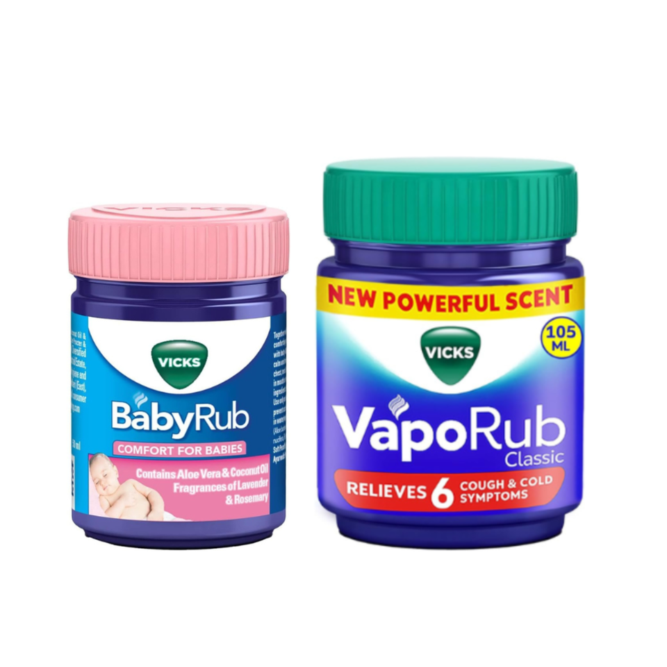 Vicks BabyRub, Vicks VapoRub Regular & Xtra Strong 1.76oz/50ml & 3.53oz ...