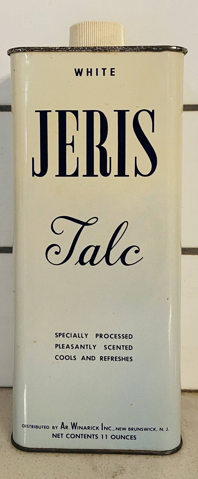 VINTAGE WHITE JERIS 11 OUNCE TALC | eBay