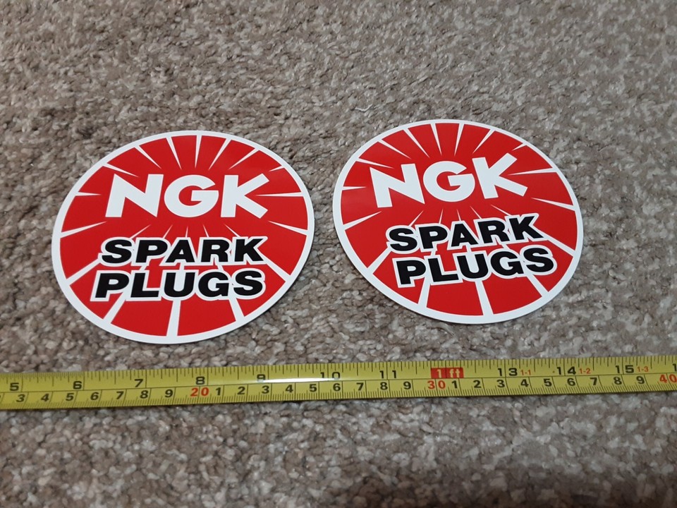 NGK Spark Plugs Racing Decals Stickers 5" NHRA Nascar Hot Rod PDRA ...