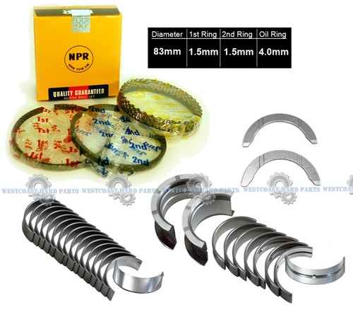 85-88 2.8L Toyota Cressida 5MGE Engine Rings Main Rod Bearings Thrust ...