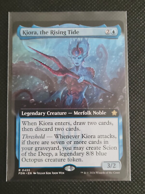 Kiora, the Rising Tide - #455 - Extended Art - Rare - Magic MTG ...
