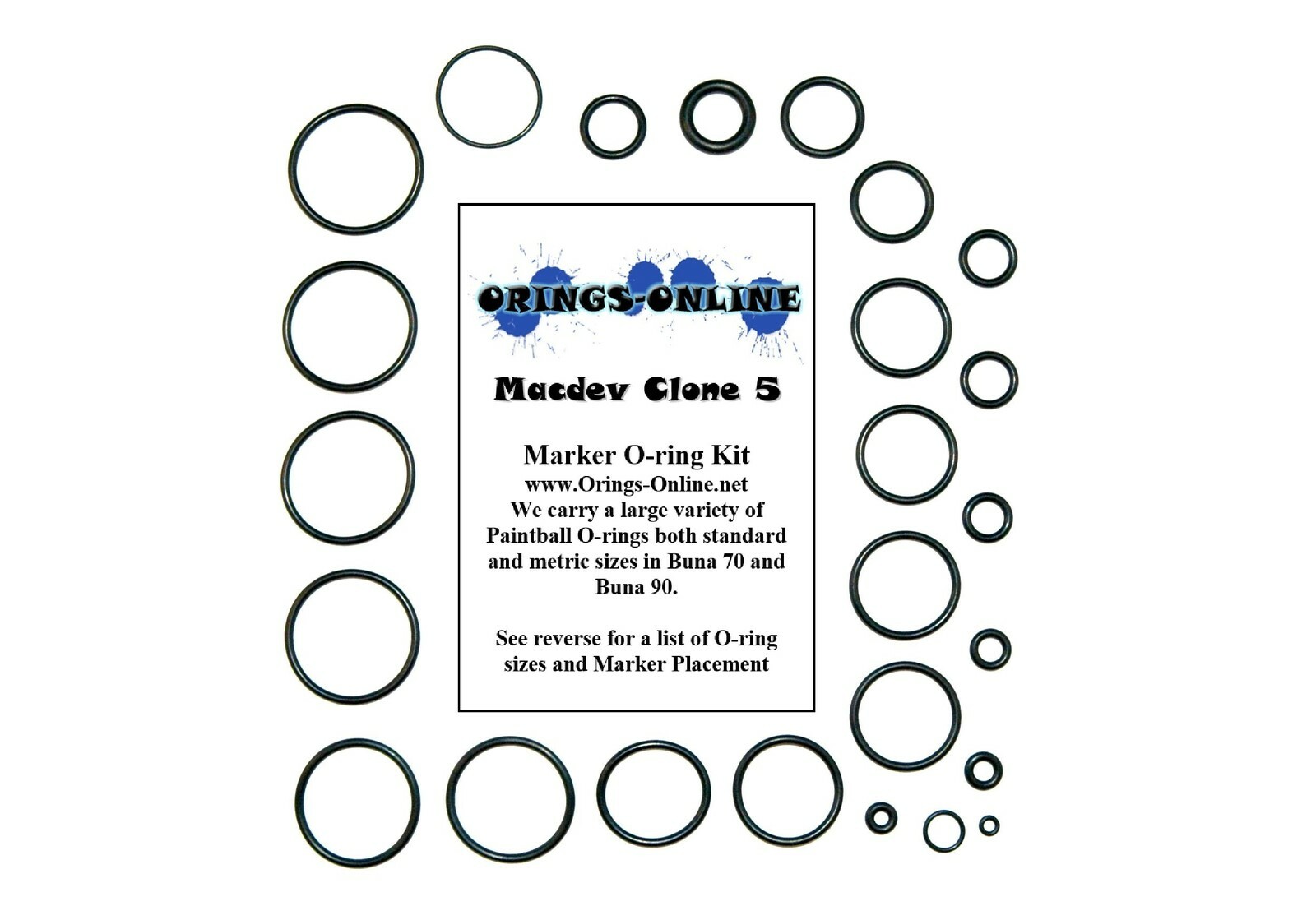 Macdev Clone 5 Paintball Marker O-ring Oring Kit x 4 rebuilds / kits | eBay