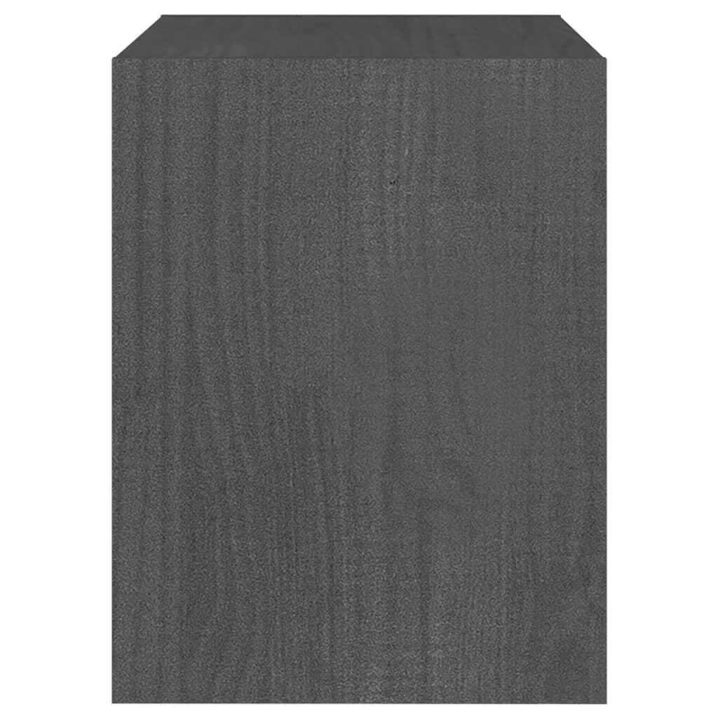 Tables de chevet 2 pcs Gris 40x30,5x40 cm Bois de pin massif | eBay