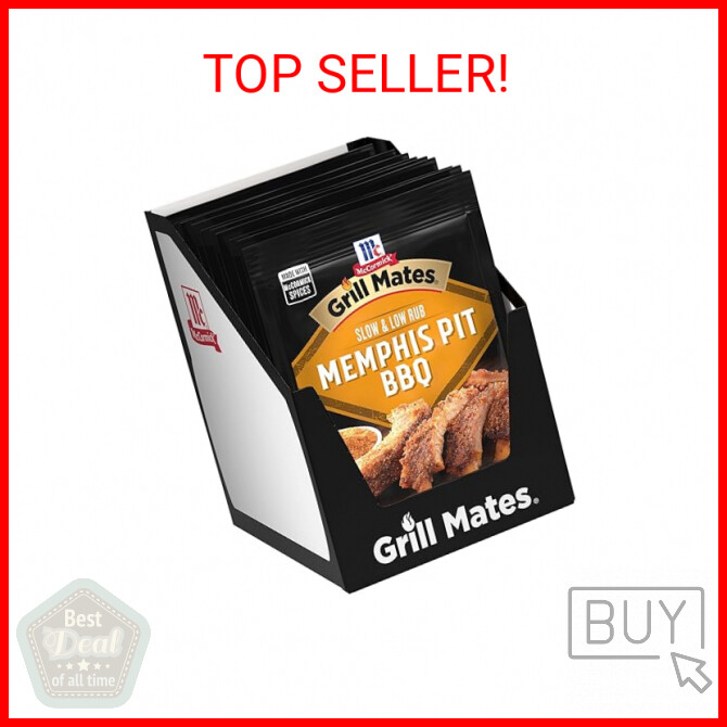 McCormick Grill Mates Slow & Low Memphis Pit BBQ Rub, 2.25 oz (Pack of ...
