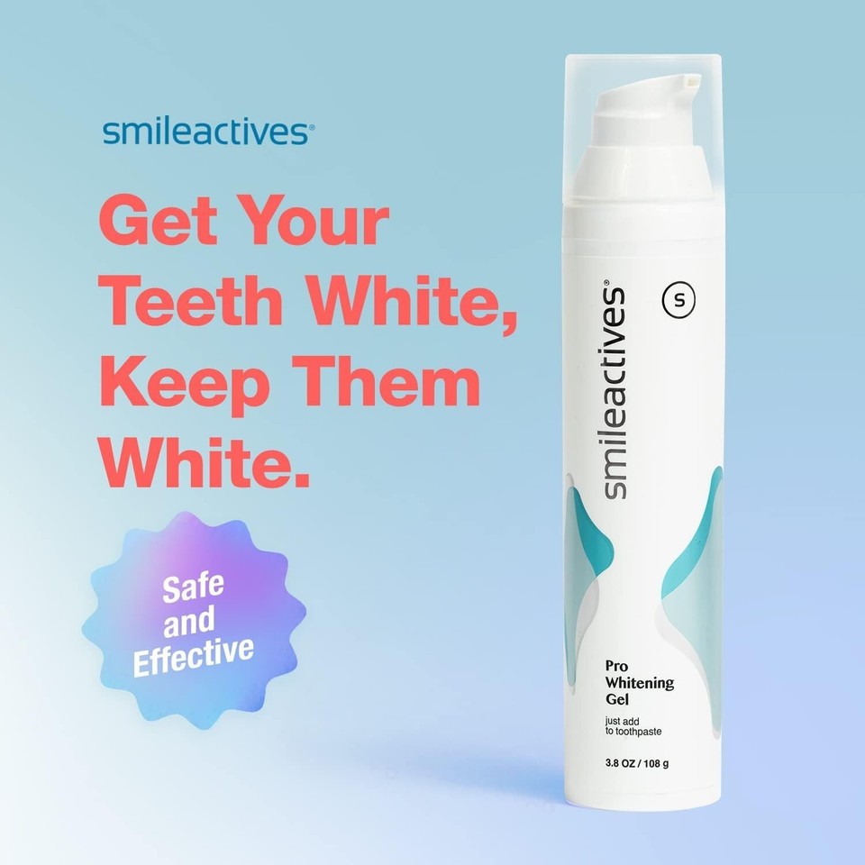 Smileactives Whitening Gel for Your Toothpaste, Long Lasting White ...