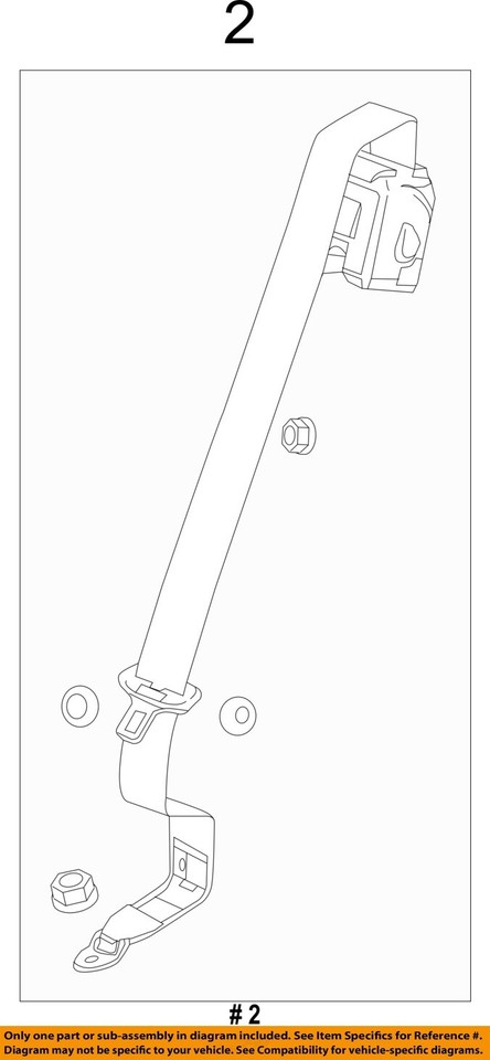 GM OEM 15-18 Trax Restraint Systems Rear Seat Belts-Center Belt Assy ...