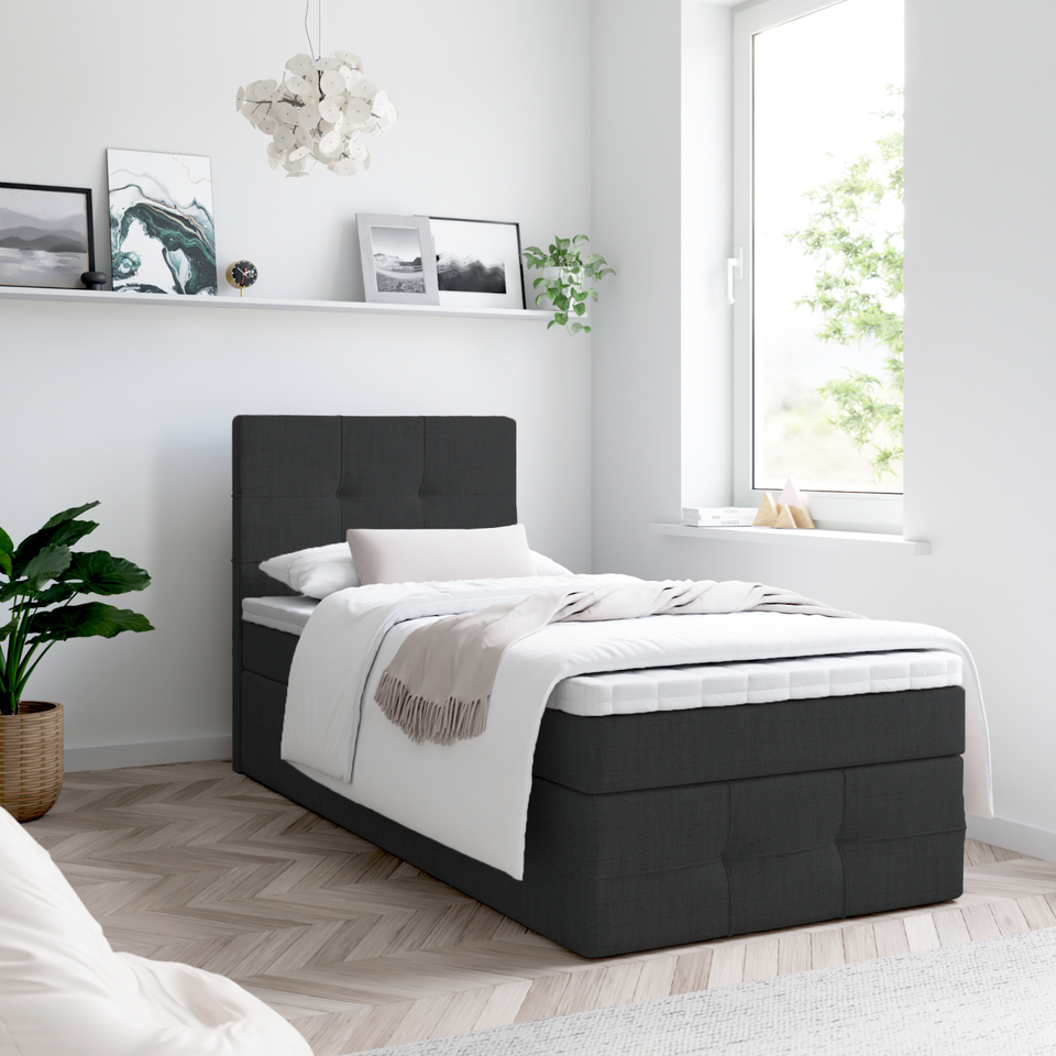 Boxspringbett MERA PREMIUM MINI mit Bettkästen Einzelbett | eBay.de