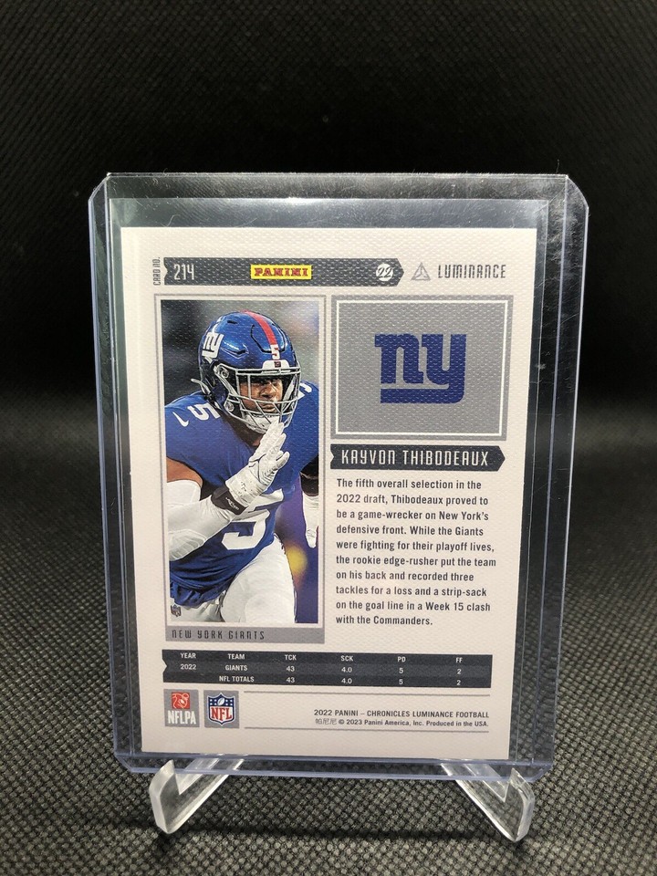 2022 Panini Chronicles - Luminance Update Rookies Kayvon Thibodeaux ...