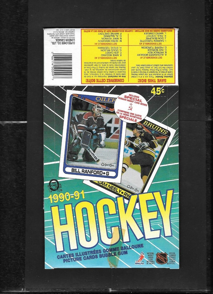 HOCKEY WAX PACK WRAPPER OPC O PEE CHEE TOPPS VARIATION & EMPTY BOX LOT ...