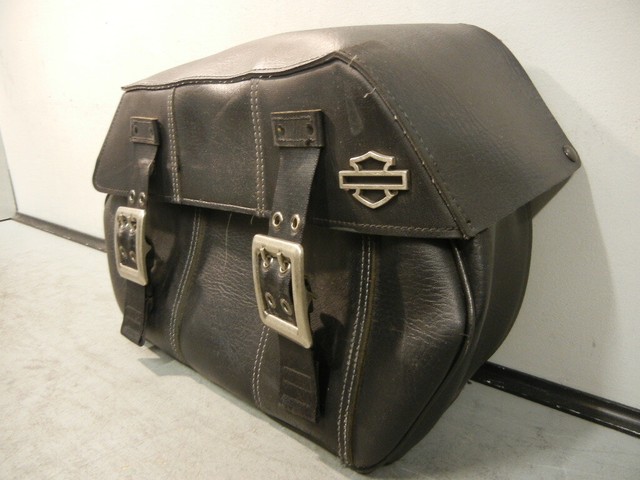 NOS Genuine Harley 2004 up XL Sportster Distressed Leather Saddlebags ...