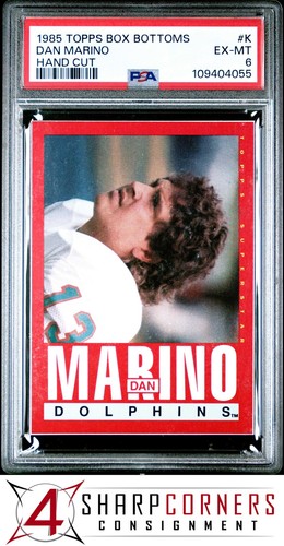 1985 TOPPS BOX BOTTOMS HAND CUT #K DAN MARINO HOF PSA 6 | eBay