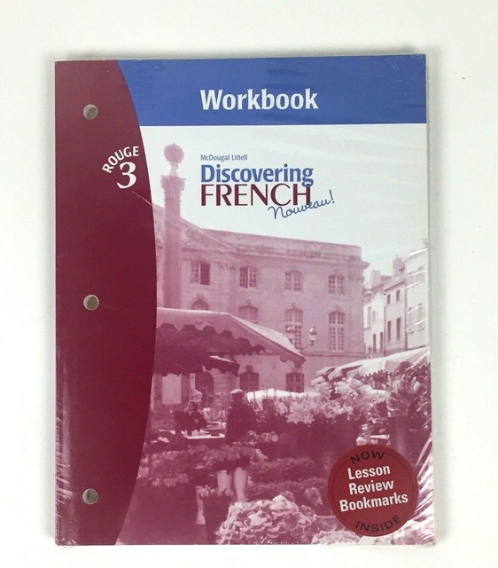 DISCOVERING FRENCH NOUVEAU ROUGE 3 By McDougal Littell Workbook discovering-french-nouveau-rouge-3-by-mcdougal-littell-workbook