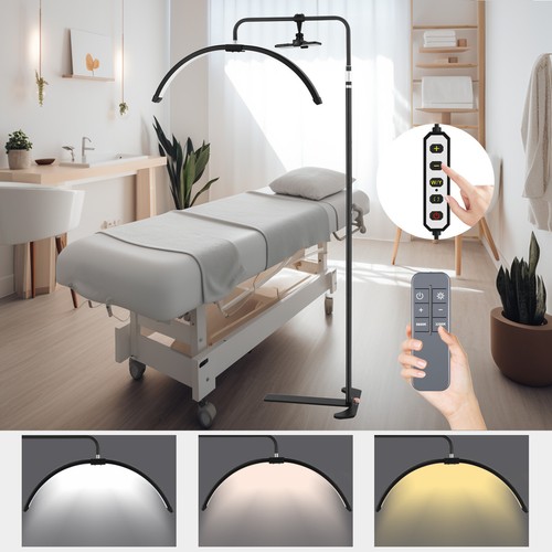 Black Adjustable Half Moon Light LED Lamp Eyelash Extensions Salon ...
