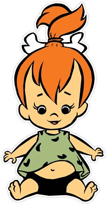 Flintstones Pebbles Cartoon Kids Vinyl Sticker Decal Wall *SIZES* | eBay