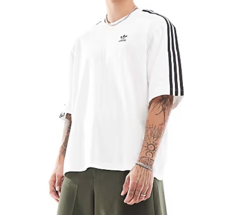 NEW MEN'S ADIDAS ORIGINALS TREFOIL OVERSIZE TEE SHIRT ~SIZE LARGE # ...